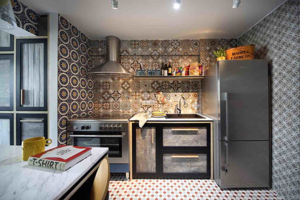 Retro Singapore Kitchen Design Ideas HDB Singapore - 1 - Style Degree
