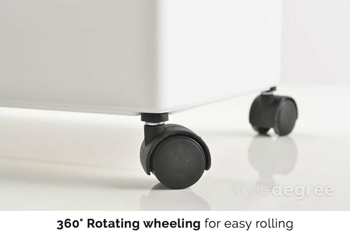 360° Rotating wheels, Luxe Storage Trolley - Style Degree
