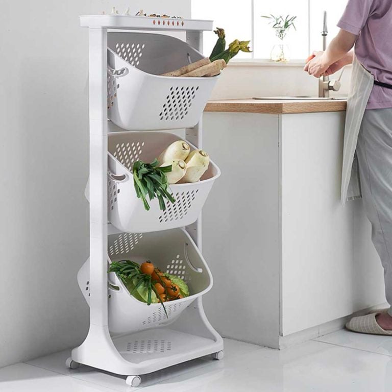 Multi-Tier Laundry Basket With Wheels | Trolley & Clothes | Style Degree