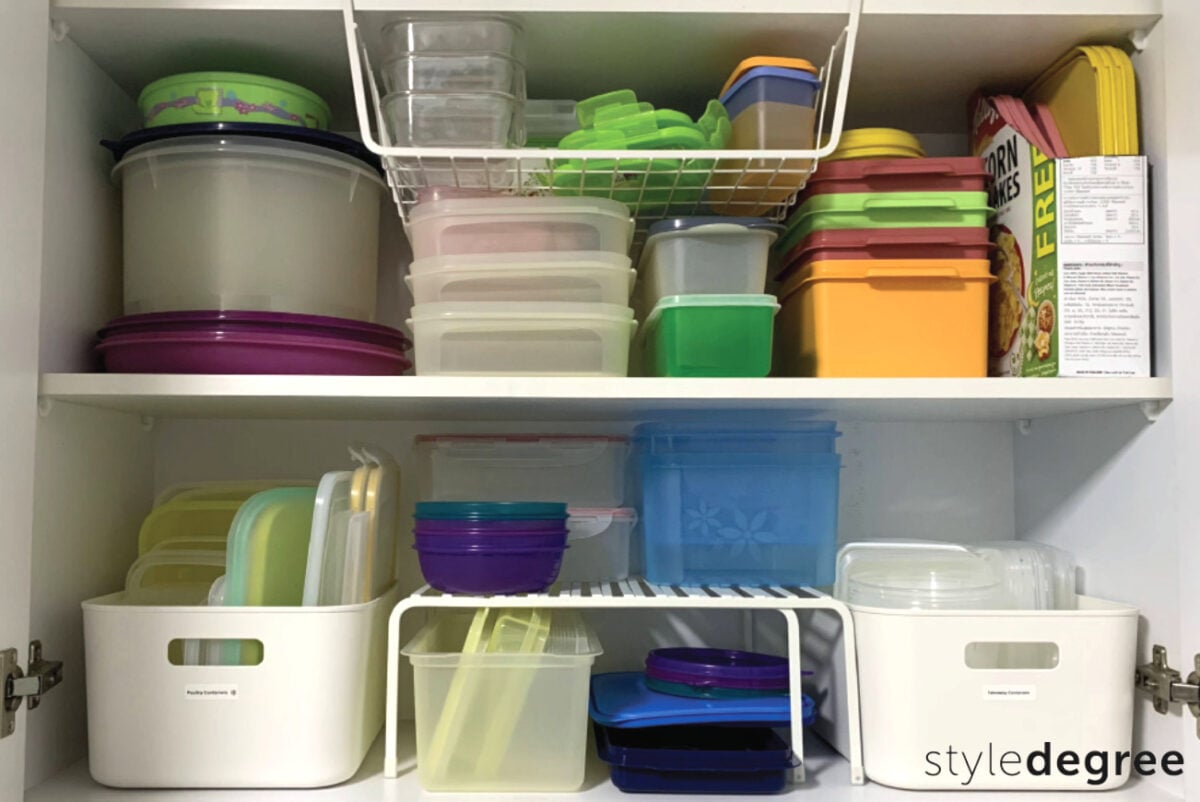 How To Organize Food Storage Containers In Just 4 Steps - Style Degree