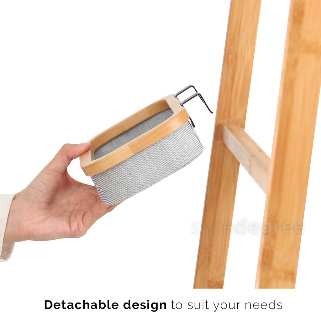 Gaia Ladder Storage Rack With Mirror | Beautiful & Eco-friendly