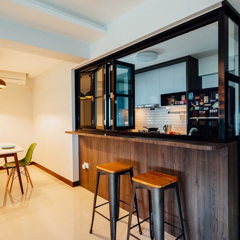 9 Creative Open Concept Kitchen Ideas For HDB BTO - Style Degree