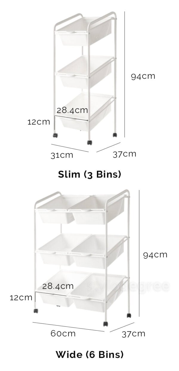 Angled Storage Bin Trolley | Toys, Books & More | Style Degree