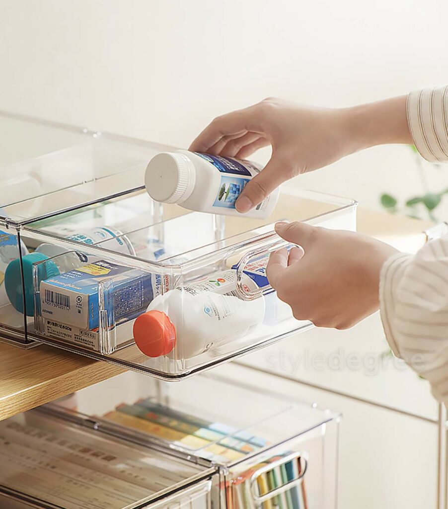 Clear Multi-Purpose Storage Drawer | Stackable, Accessible | Style Degree