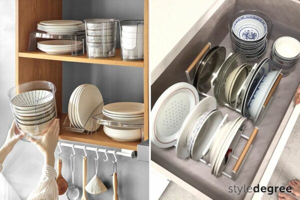 8 Smart Plates, Bowls & Utensils Organizing Ideas - Style Degree