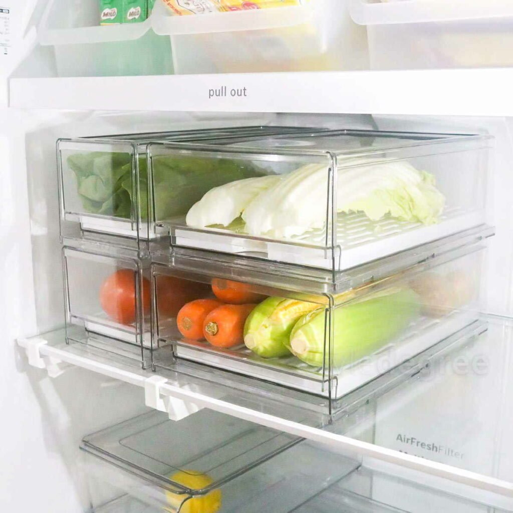 Klear Stackable Fridge Storage Drawers With Drainer Style Degree