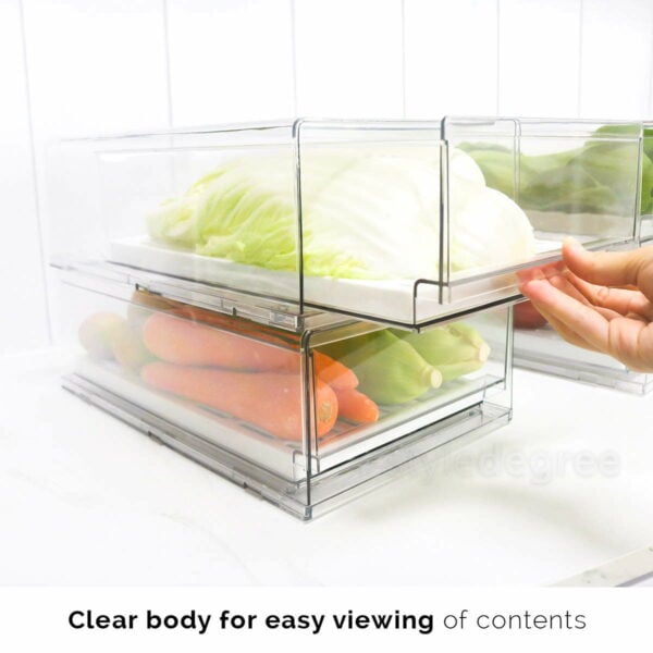 Klear Stackable Fridge Storage Drawers | With Drainer | Style Degree