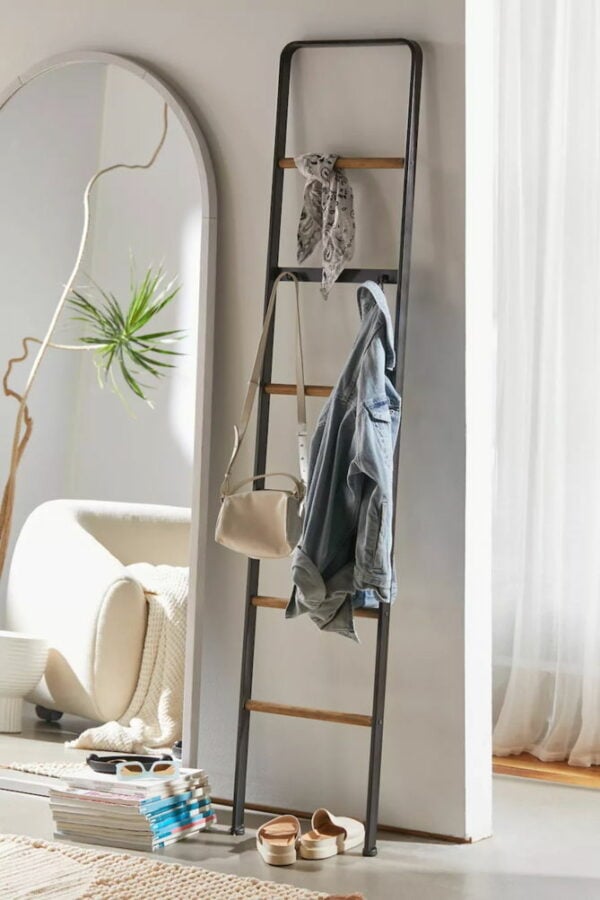 Ladder At Entryway With Mirror - StyleMag - Style Degree