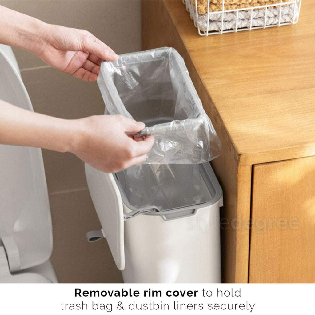 Modern Wall & Cabinet Dustbin (With Lid) | Hangs Easily to Save Space