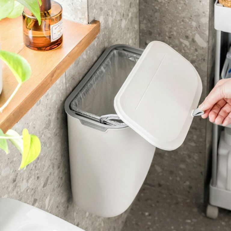 Modern Wall & Cabinet Dustbin (With Lid) | Hangs Easily to Save Space