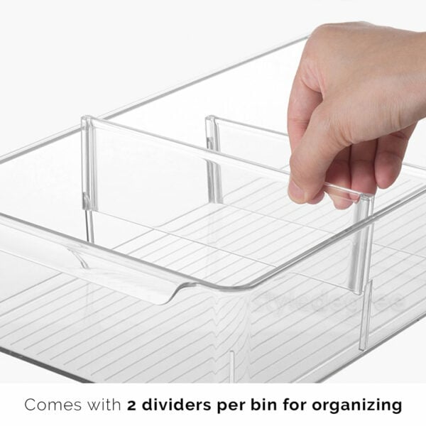 Clear Dual Sliding Storage Organizer | Undersink & Countertop