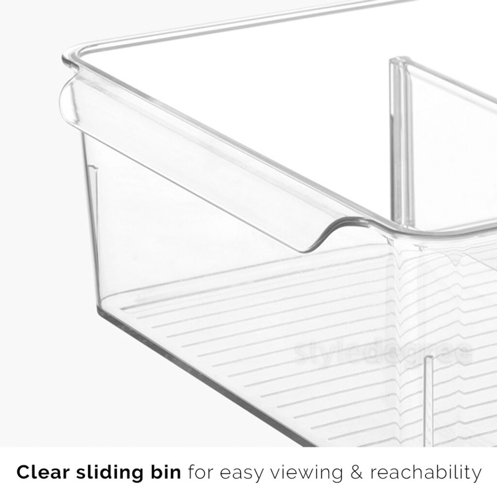 Clear Dual Sliding Storage Organizer | Undersink & Countertop