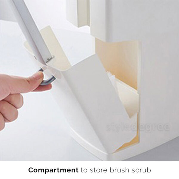 2-in-1 Toilet Dustbin & Bowl Scrub | Slim Design | Style Degree