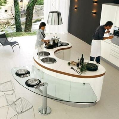Curved Kitchen Island With Rounded Edges - StyleMag - Style Degree