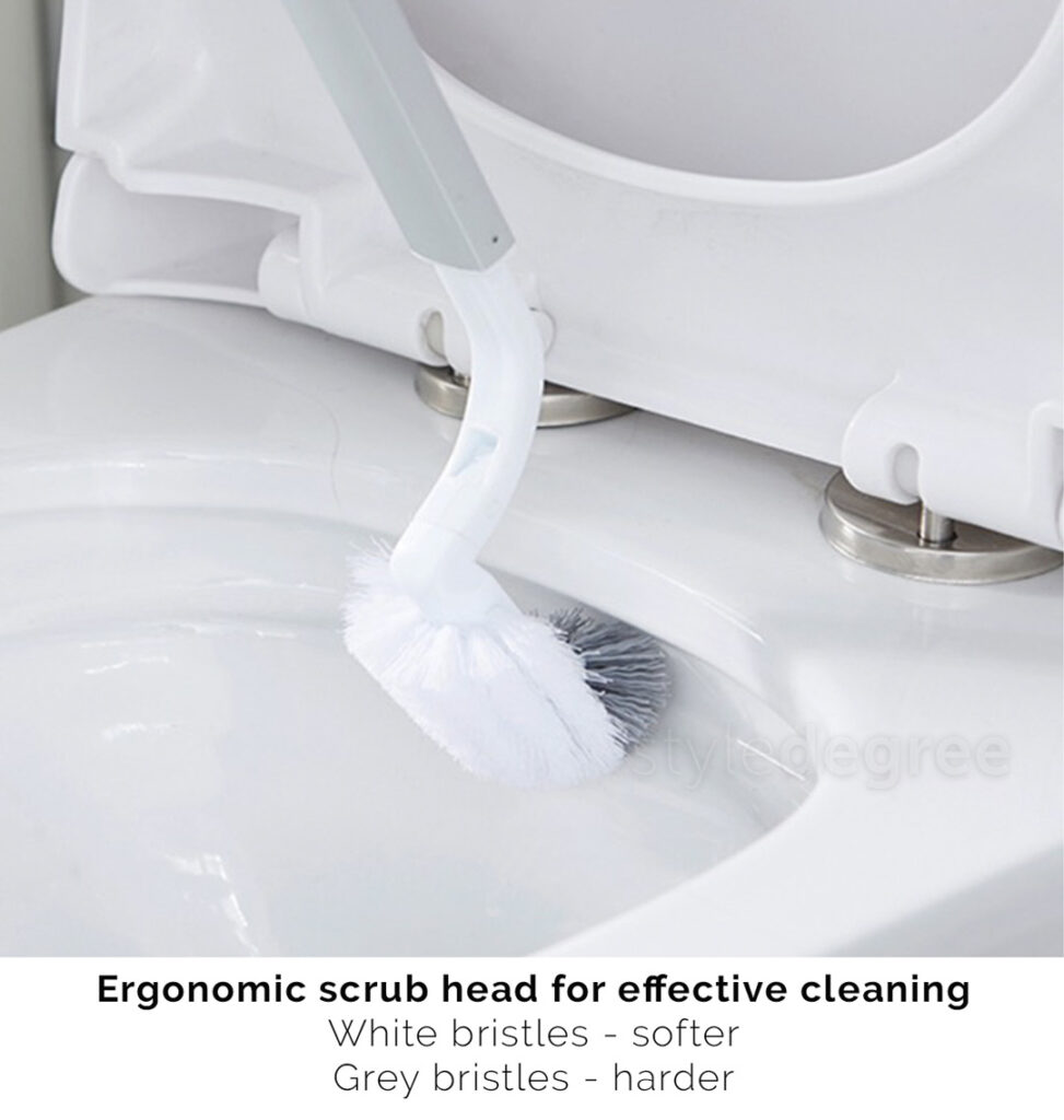 2-in-1 Toilet Dustbin & Bowl Scrub | Slim Design | Style Degree