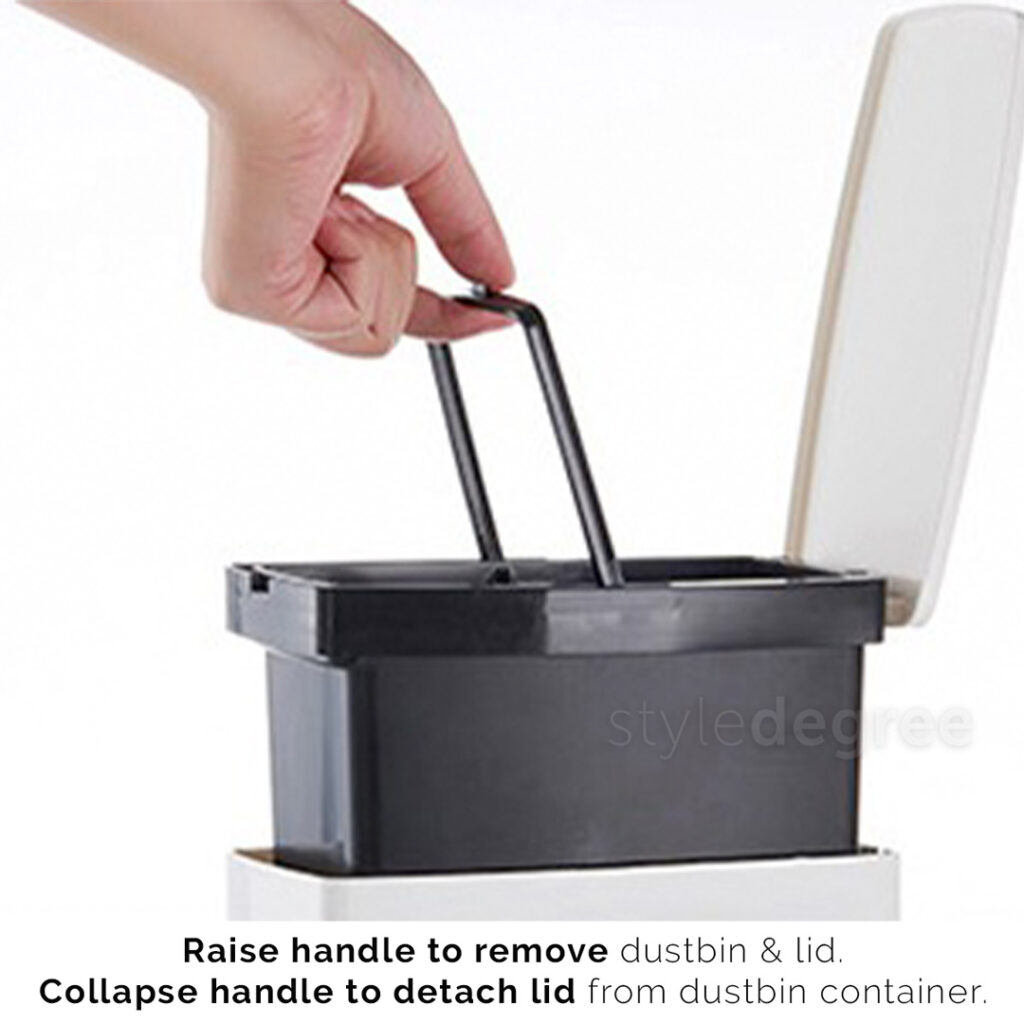 2-in-1 Toilet Dustbin & Bowl Scrub | Slim Design | Style Degree