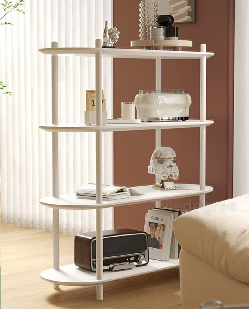 Chic White Rounded Display Shelf | Beautiful & Functional Shelving