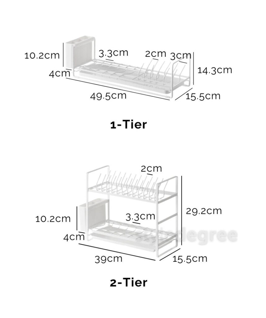 Slotted Multi-Layer Dish Drainer Rack | Kitchen Sink Organisation