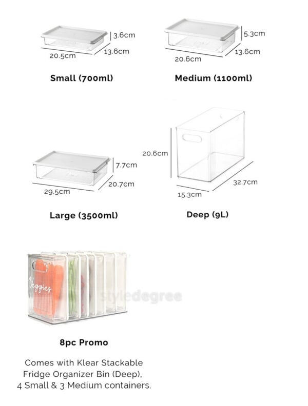 Stack & Store Fridge Container | Space-saving Food Storage Box