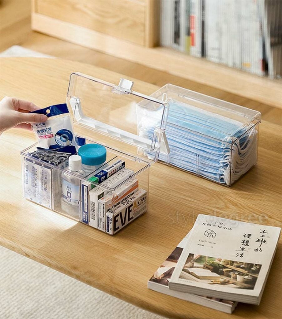 Clear Mini Storage Box (With Dividers) | Transparent Storage Box