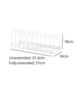 Extendable Pots & Pans Adjustable Rack | Kitchen Cabinet | Style Degree