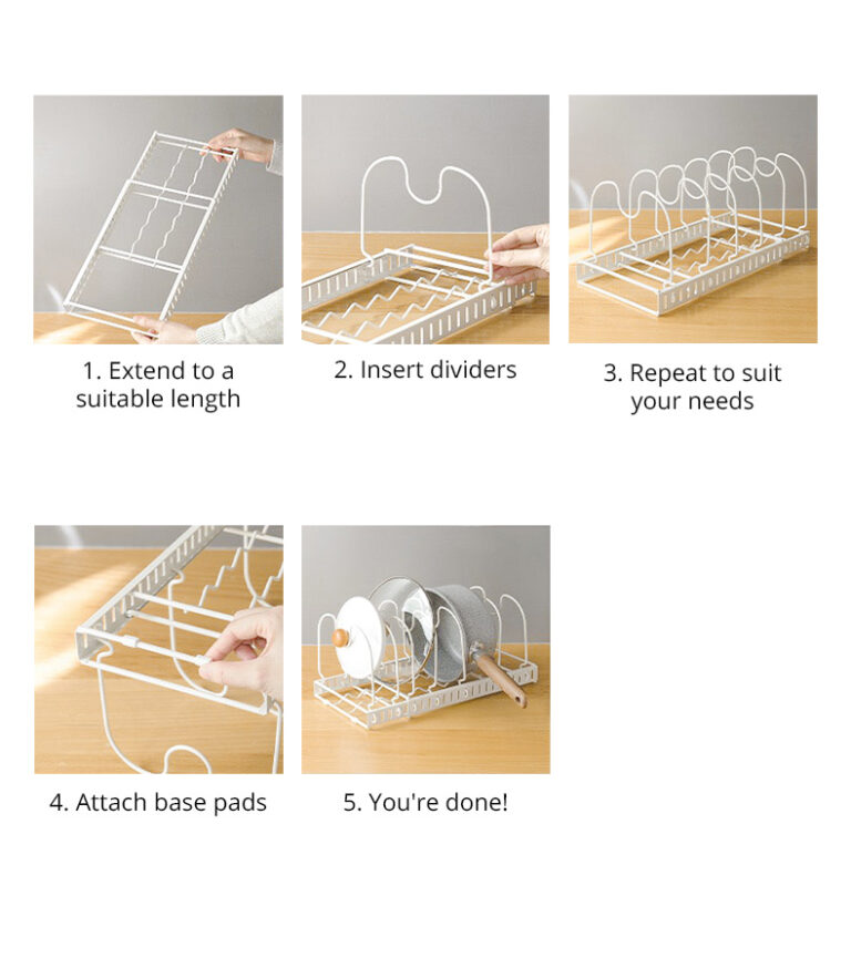 Extendable Pots & Pans Adjustable Rack | Kitchen Cabinet | Style Degree