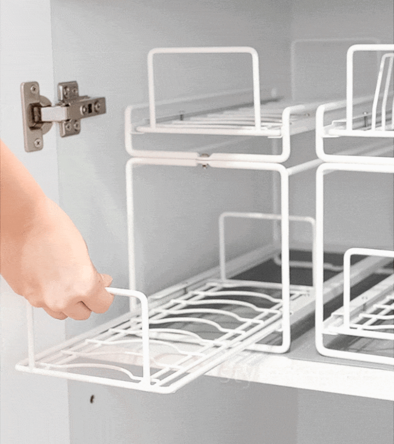 Store&Slide™ Dinnerware Cabinet Organizer | Kitchen Storage